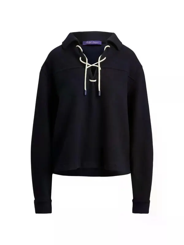 Ralph Lauren Lace-up Collared Sweatshirt