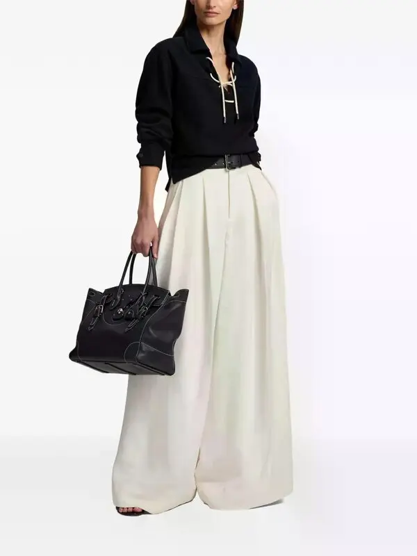 Ralph Lauren Lace-up Collared Sweatshirt