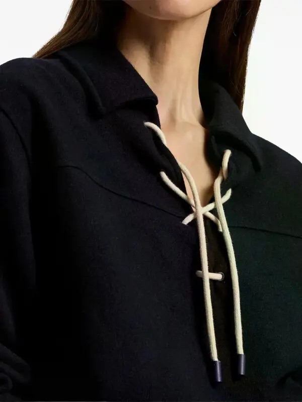 Ralph Lauren Lace-up Collared Sweatshirt