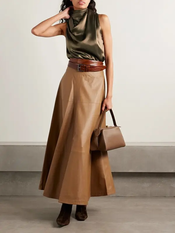 Altuzarra Sleary Draped Silk-satin Top - Green