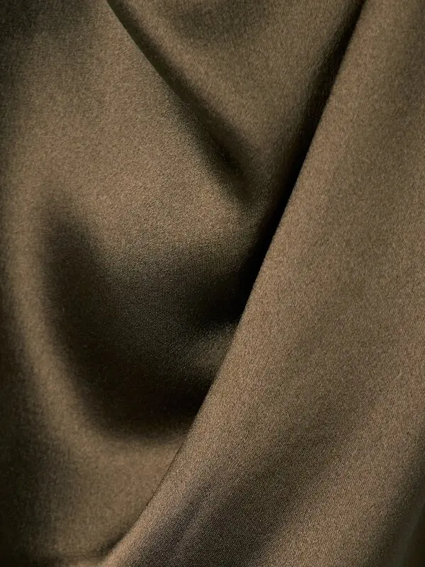 Altuzarra Sleary Draped Silk-satin Top - Green