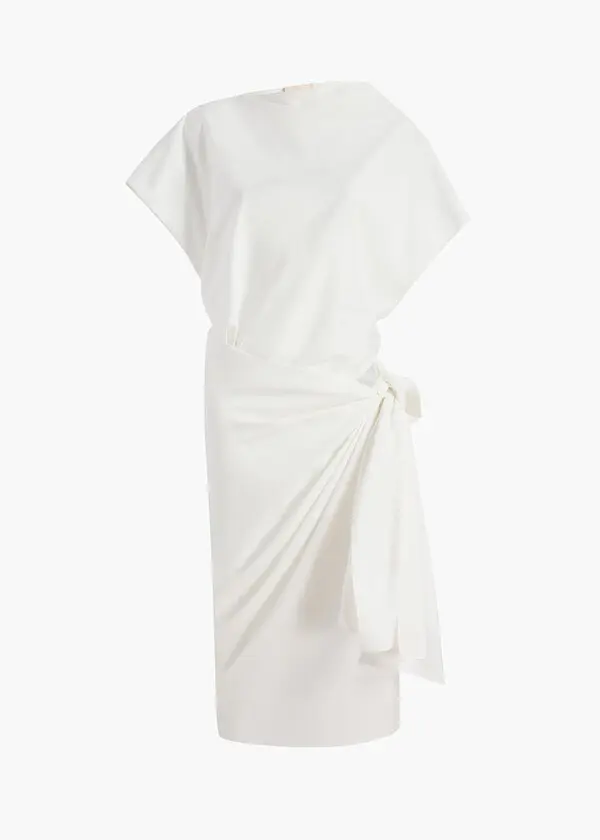 Khaite Fray Dress - Chalk