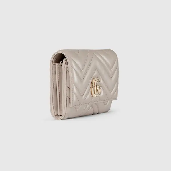 Gucci Gg Marmont Continental Wallet Leather - Grey