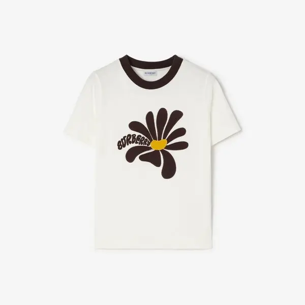 Burberry Daisy Cotton T-shirt - Chalk White
