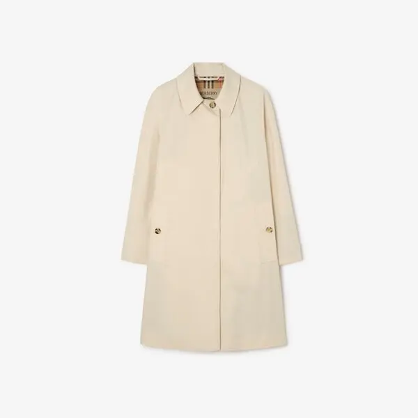 Burberry Mid-length Tropical Gabardine Camden Car Coat - Beige Beige