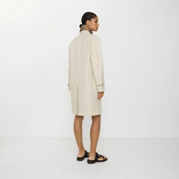 Burberry Mid-length Tropical Gabardine Camden Car Coat - Beige Beige