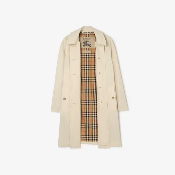 Burberry Mid-length Tropical Gabardine Camden Car Coat - Beige Beige