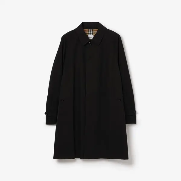 Burberry Mid-length Tropical Gabardine Camden Car Coat - Black
