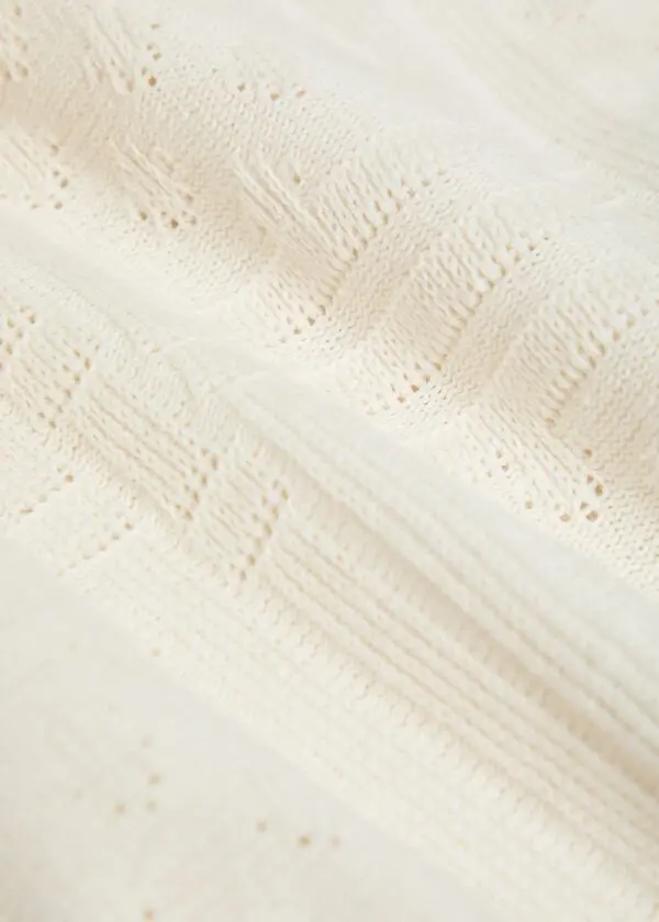 LES DEUX Hector Pointelle Knit Shirt - Ecru