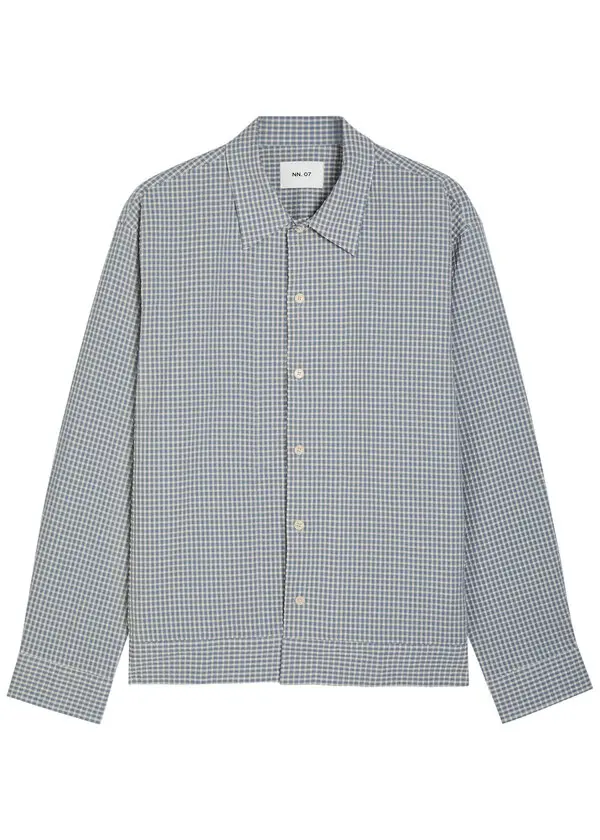 Nn07 Reed Checked Stretch-cotton Overshirt