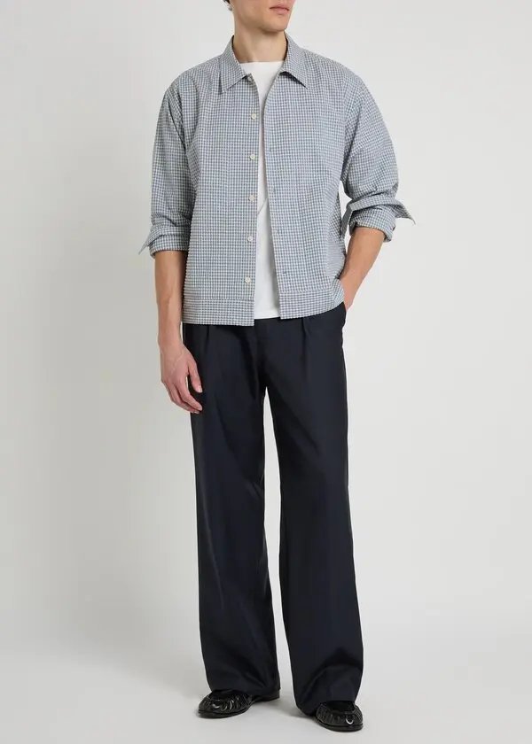 Nn07 Reed Checked Stretch-cotton Overshirt