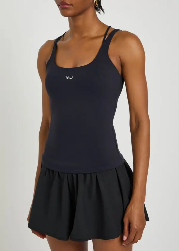 TALA Skinluxe Multi Strap Stretch-jersey Tank Top - Navy