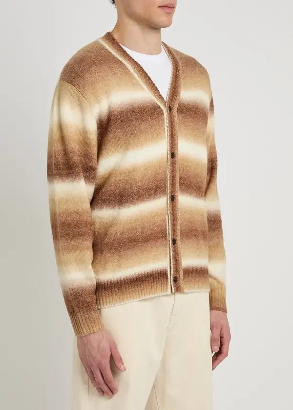 LES DEUX Gradient Fine-knit Cardigan