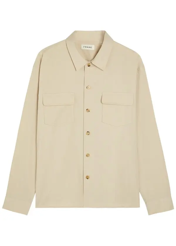 FRAME Cotton Overshirt - Beige