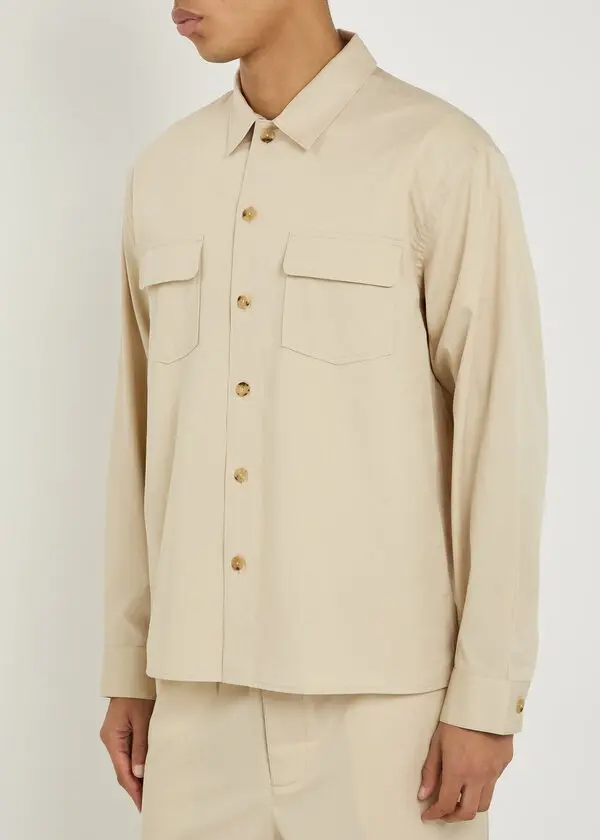 FRAME Cotton Overshirt - Beige