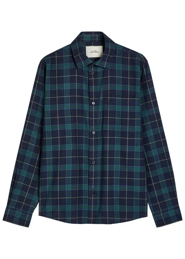 LES DEUX Lennon Checked Cotton Overshirt