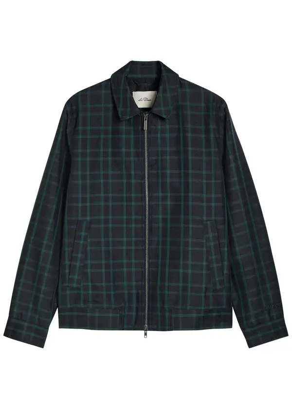 LES DEUX Como Coach Checked Twill Jacket