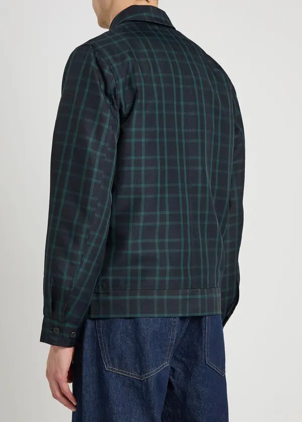 LES DEUX Como Coach Checked Twill Jacket