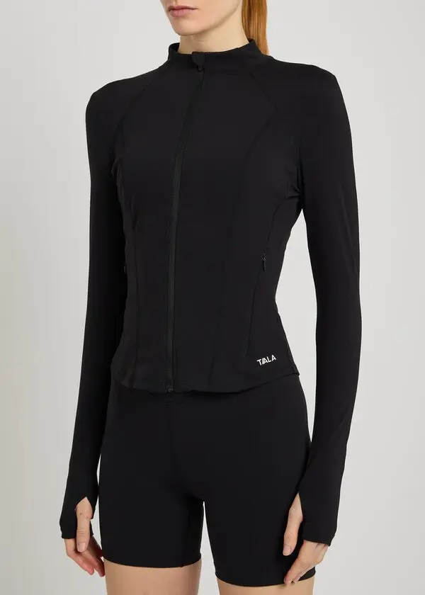 TALA Dayflex Zip-up Stretch-jersey Top