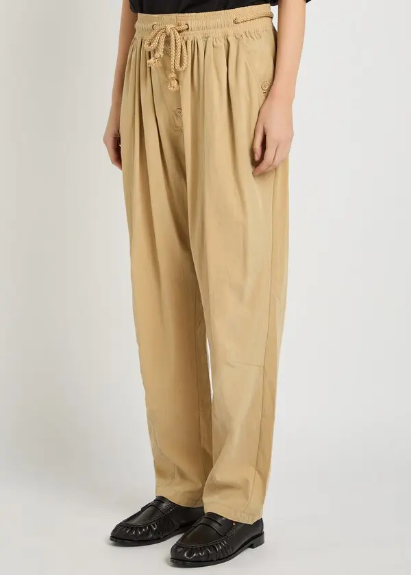 Isabel Marant Étoile Falcona Drawstring Woven Trousers