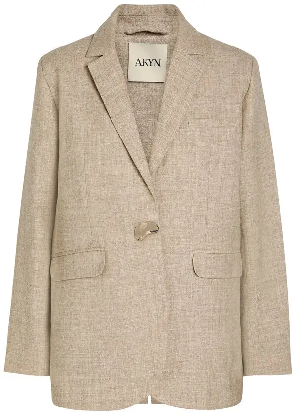 AKYN Linen And Wool-blend Blazer