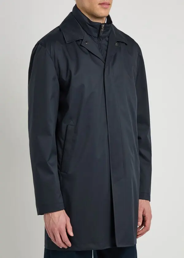 Canali Layered Woven Coat