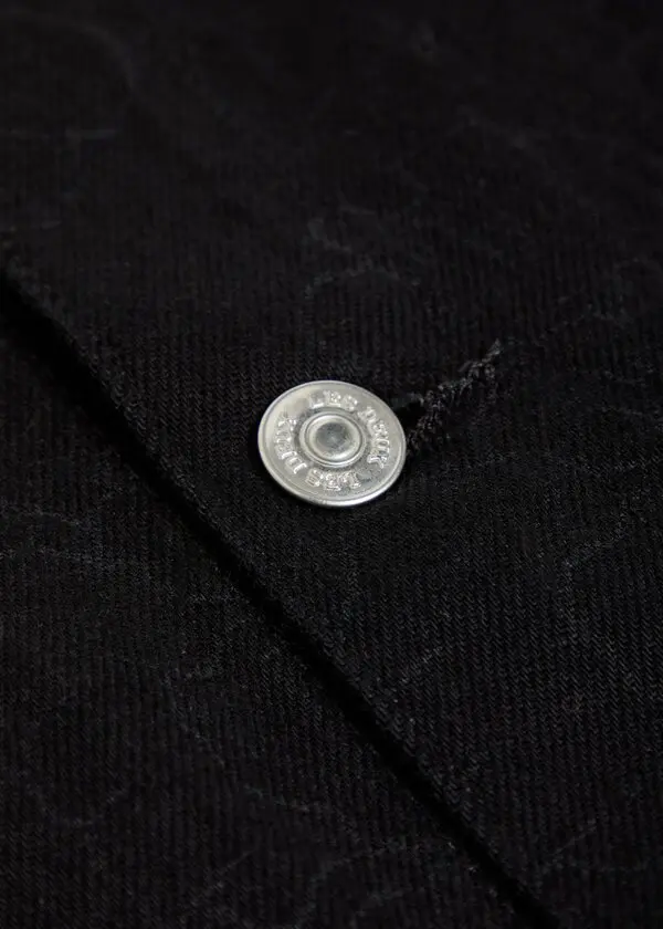 LES DEUX Layton Subtle Flower Print Denim Jacket