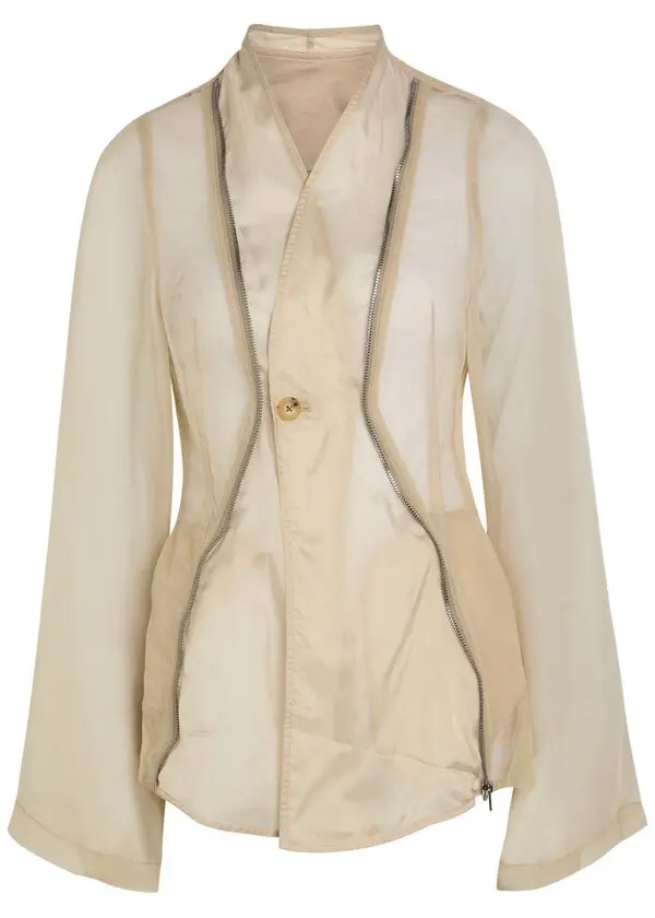 Rick Owens Stag Panelled Tulle Jacket