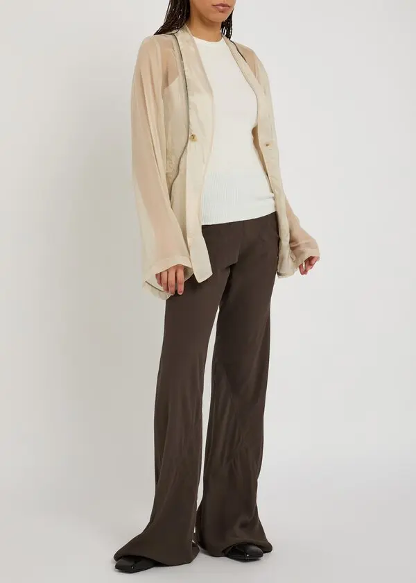 Rick Owens Stag Panelled Tulle Jacket