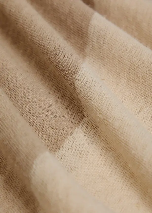 You Must Create Triplet Striped Cotton-knit T-shirt - Beige