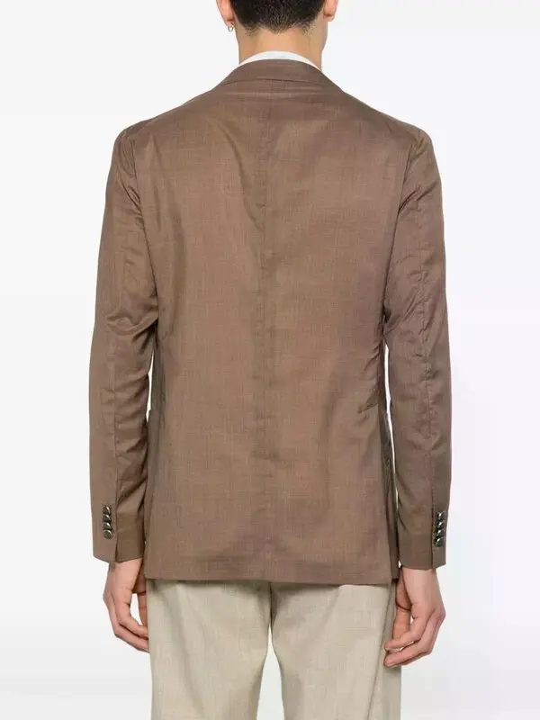 Tagliatore Buttoned Single-breasted Blazer - Brown