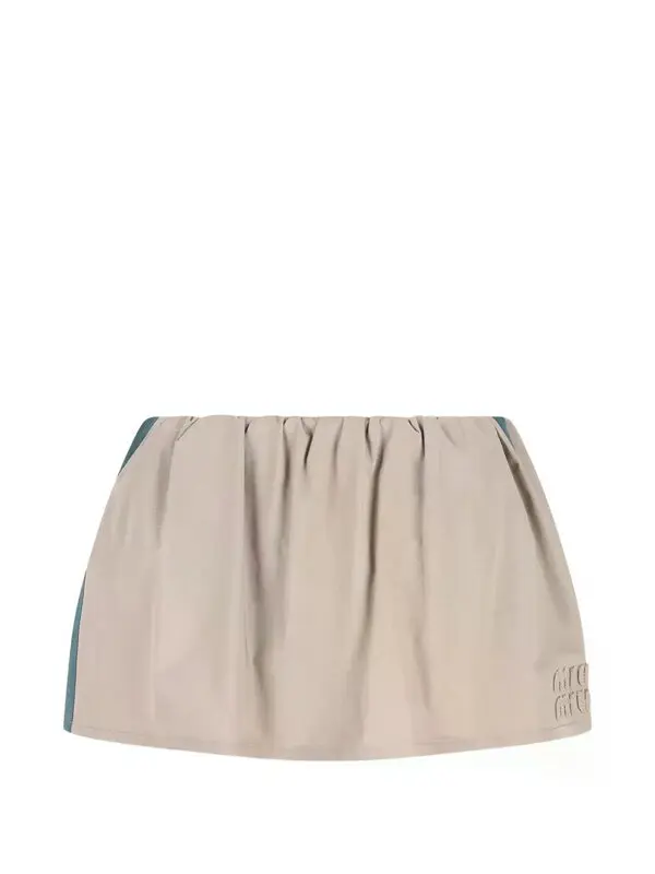 Miu Miu Drawstring Panel Skirt - Neutrals