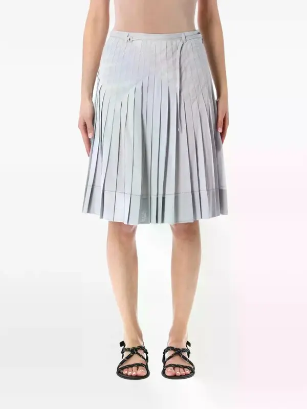 LOW CLASSIC Pleated Midi Skirt - Blue