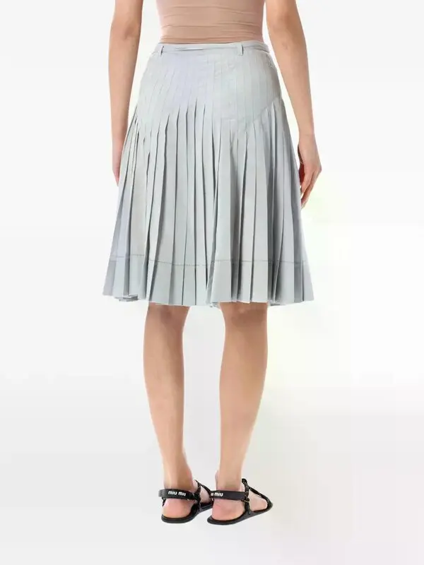 LOW CLASSIC Pleated Midi Skirt - Blue