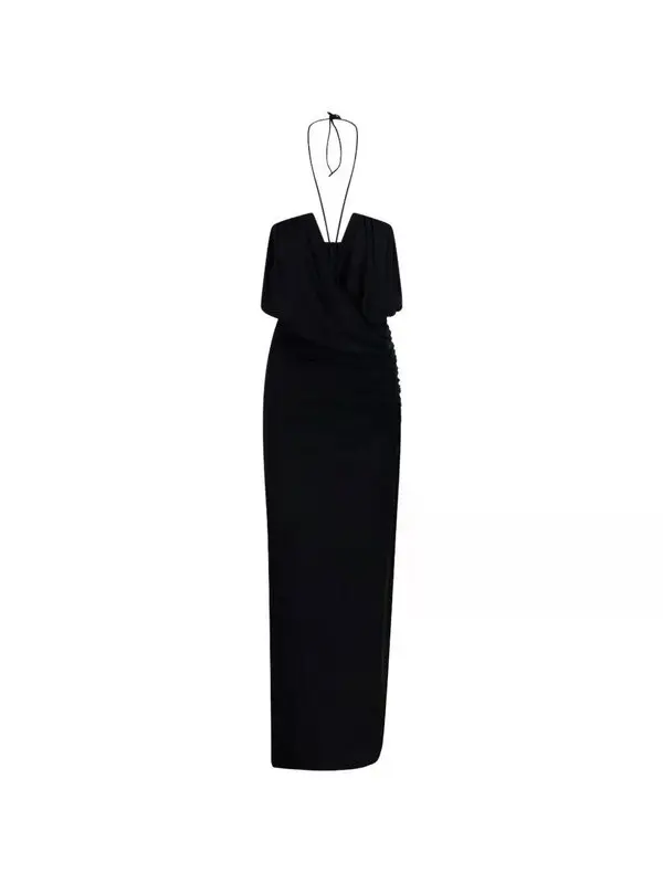 AMAZUIN Halterneck Ruched Dress