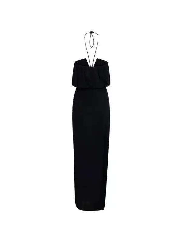 AMAZUIN Halterneck Ruched Dress