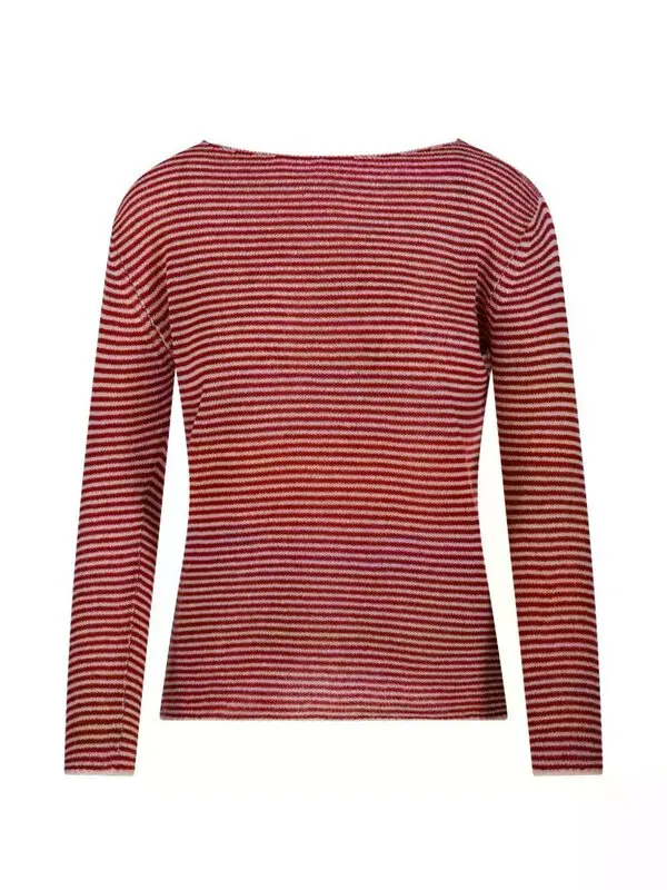 BEYOU Striped Knitwear - Red
