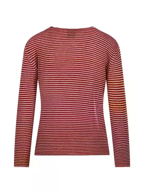 BEYOU Striped Knitwear - Red
