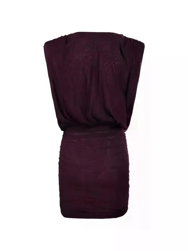 AMAZUIN Candice V-neck Draped Mini Dress