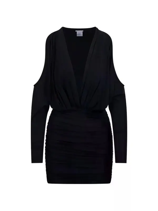 AMAZUIN Cold-shoulder Dress - Black
