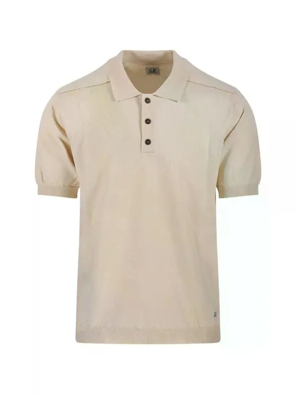 C.P. COMPANY Buttoned Short-sleeve Knitwear - Neutrals