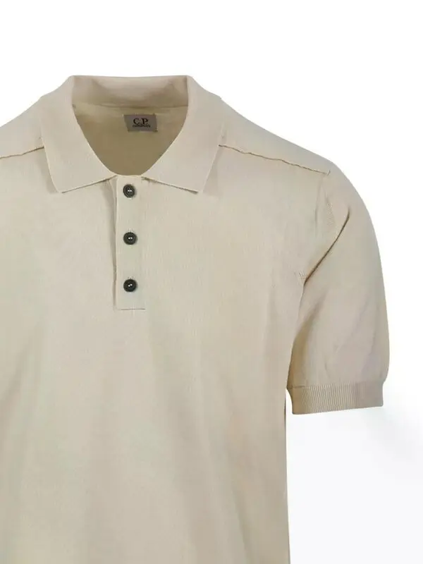 C.P. COMPANY Buttoned Short-sleeve Knitwear - Neutrals