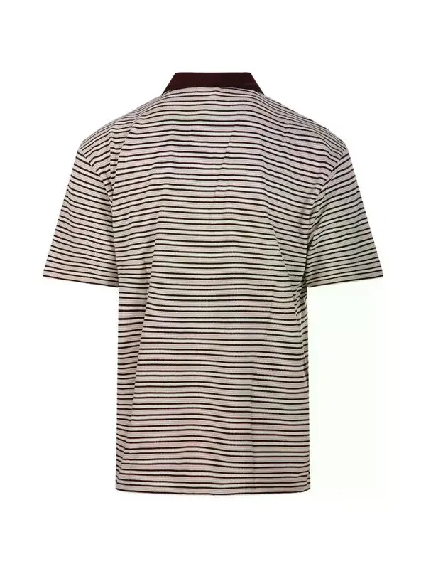 COOR Striped-pattern Polo Shirt - Neutrals