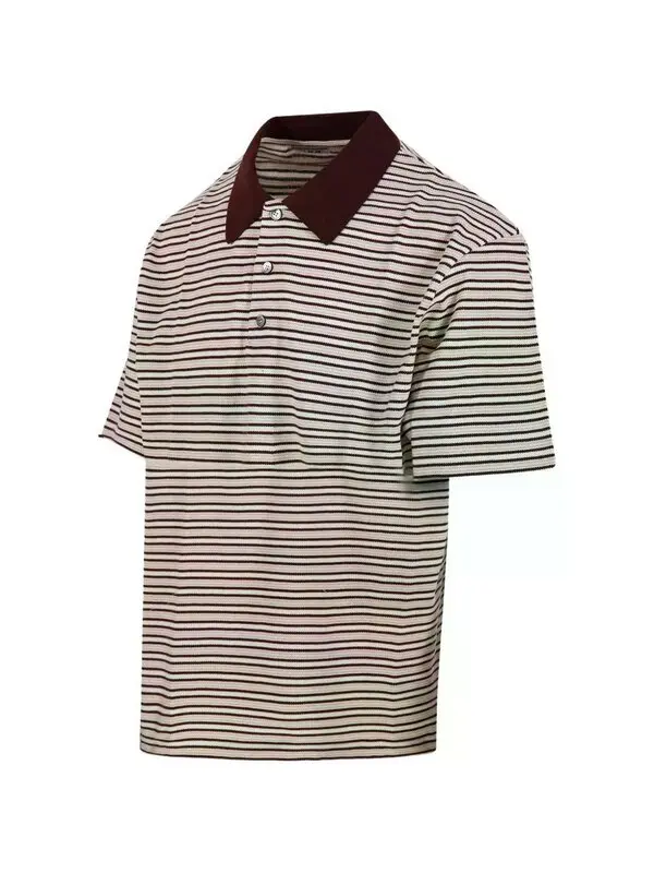 COOR Striped-pattern Polo Shirt - Neutrals
