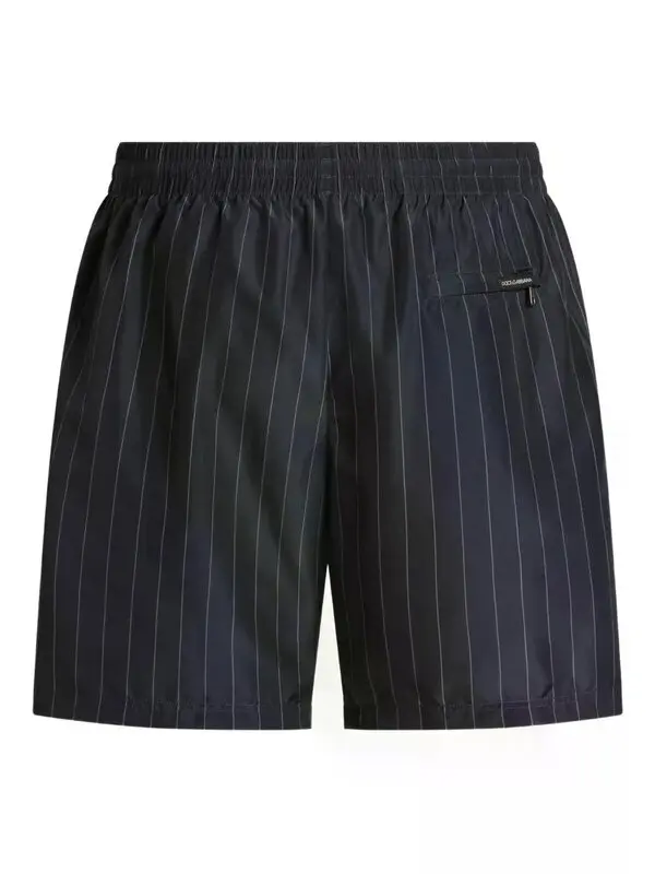 Dolce & Gabbana Striped Drawstring Swim Shorts