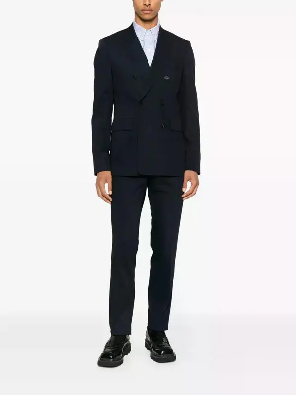 Sandro Double-breasted Suit Jacket - Blue