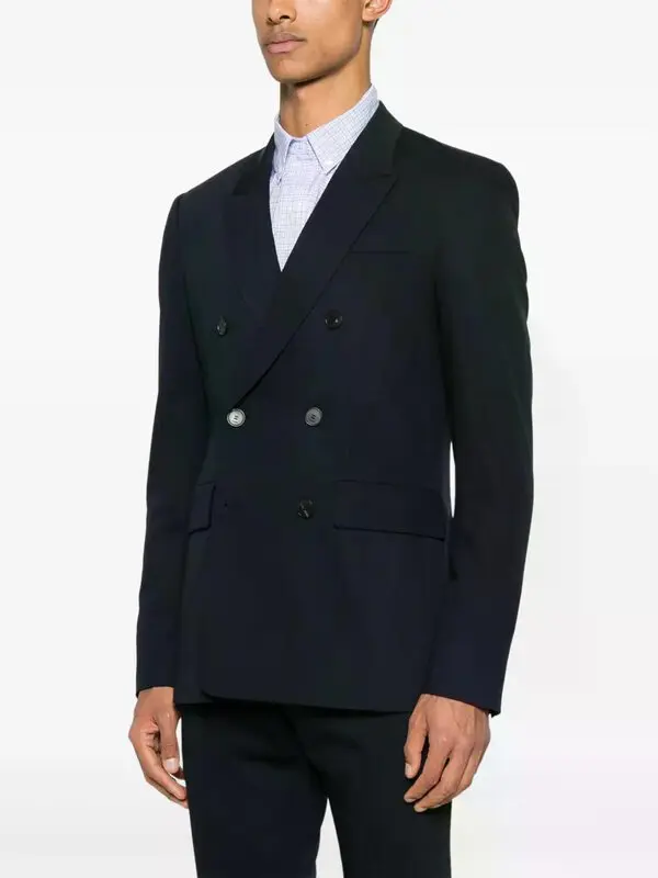 Sandro Double-breasted Suit Jacket - Blue
