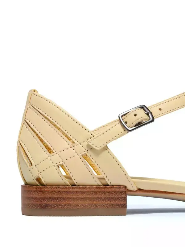 Bernardo Brighton T-strap Flat Pumps - Neutrals