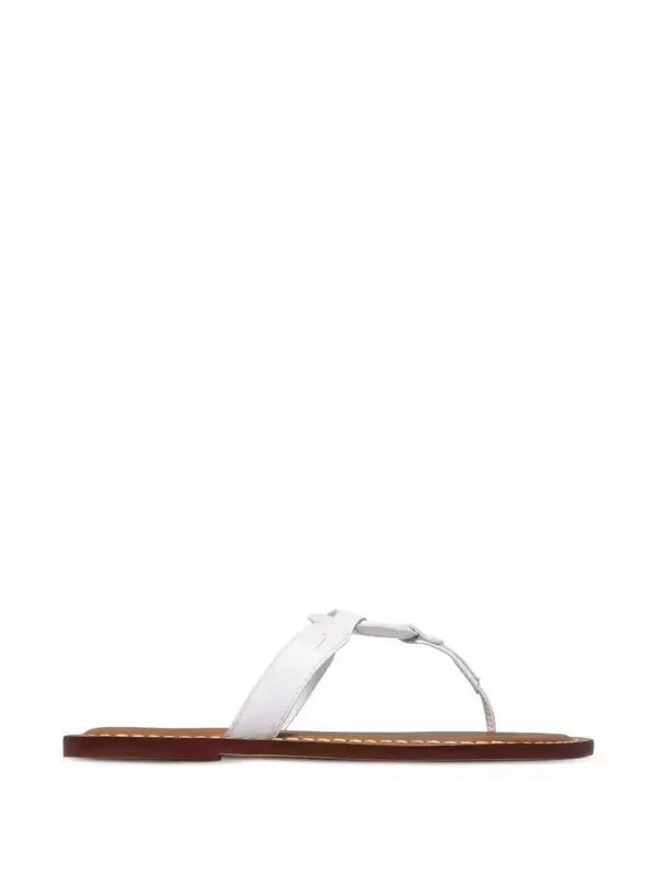 Bernardo Matrix Ring-details Sandals - White