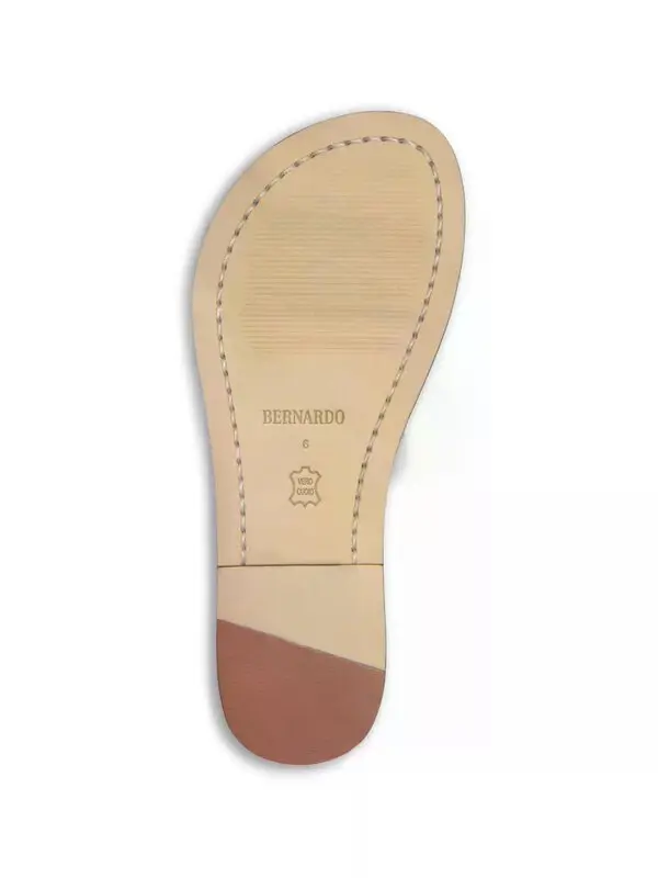 Bernardo Matrix Ring-details Sandals - White